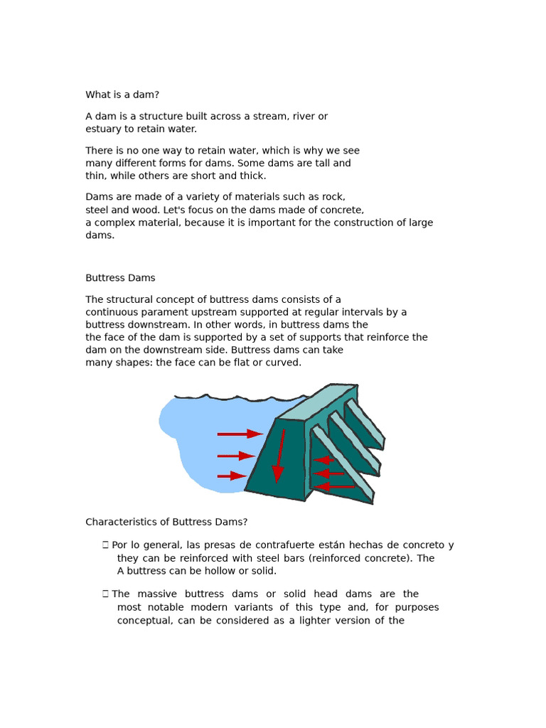 Buttress Dams | PDF | Dam | Pressure