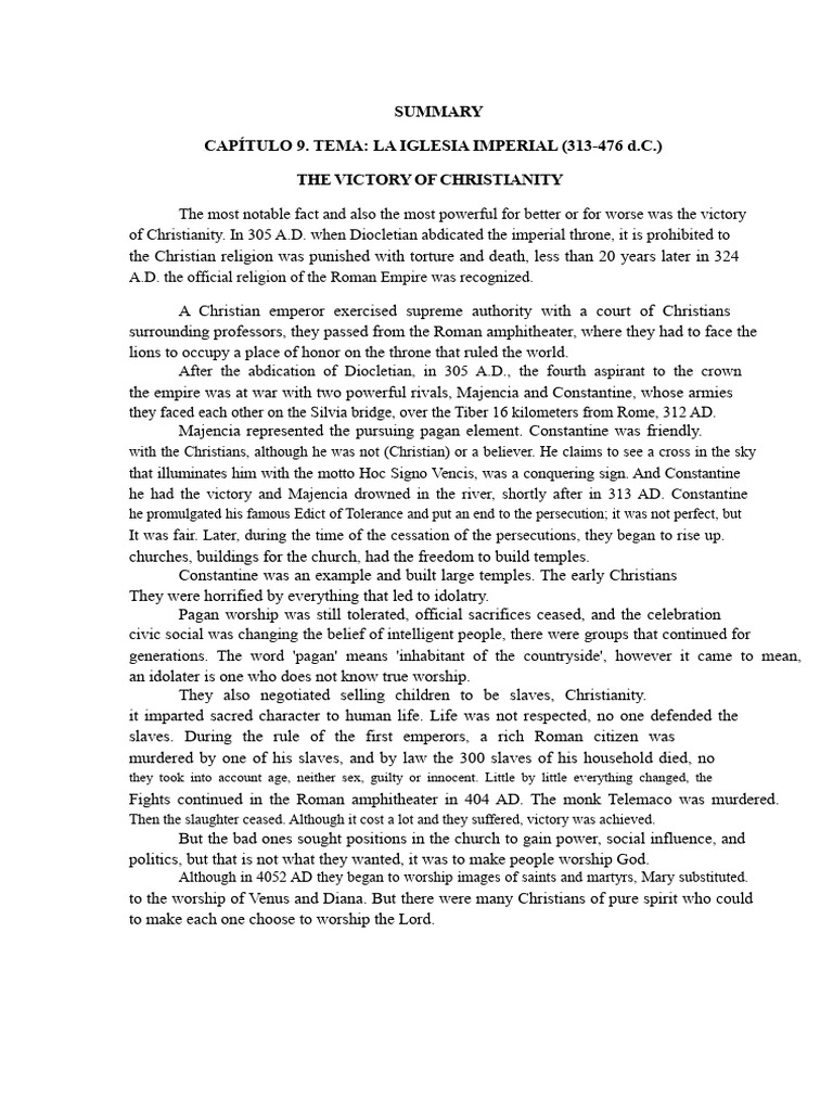 Imperial Church Christianity | PDF | Constantine The Great | Idolatry