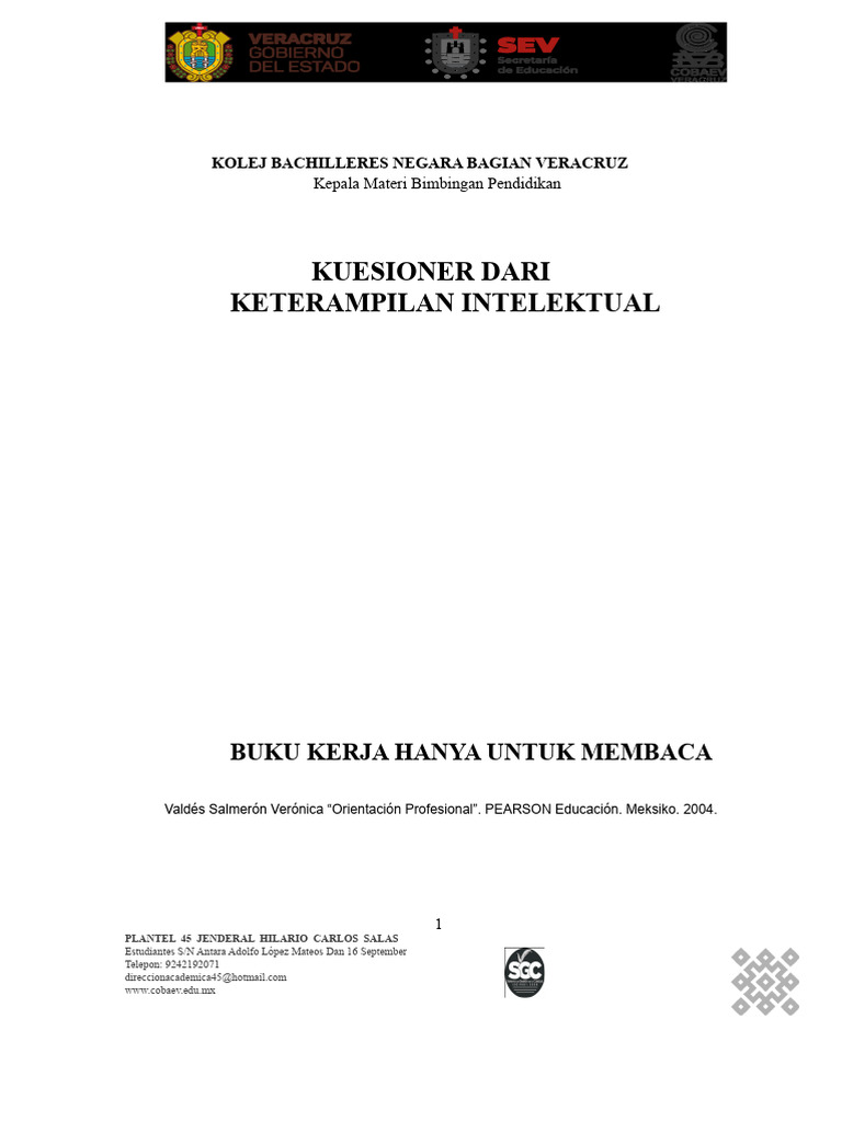 V-Kuesioner Keterampilan Intelektual | PDF