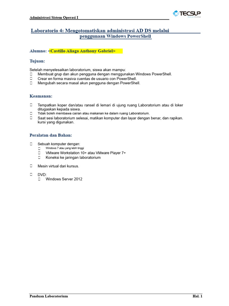 Lab04 Mengotomatisasi Administrasi AD DS | PDF