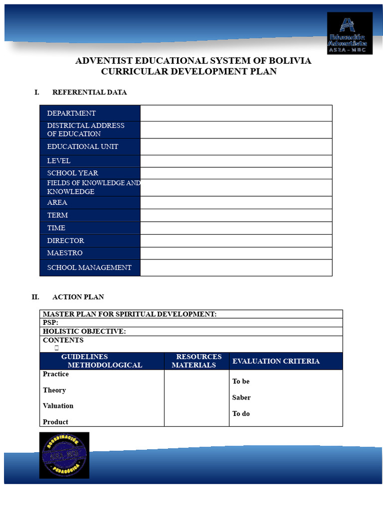 Curricular Development Plan Format | PDF
