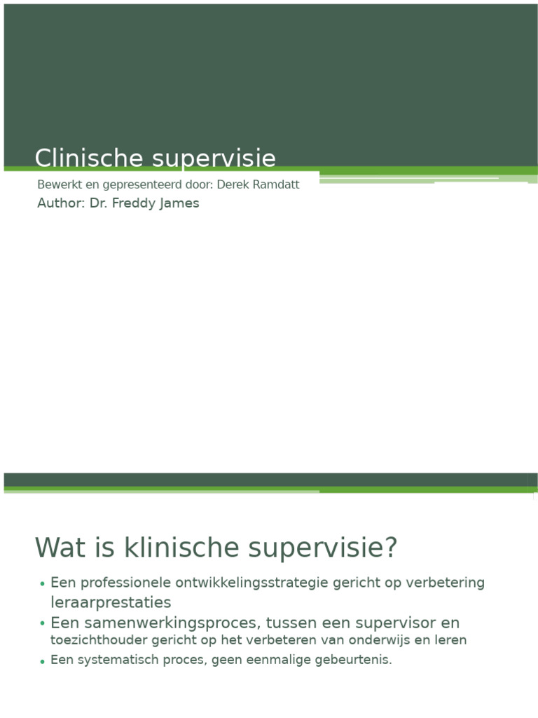 Klinische Supervisie Presentatie Voor Vrijdag | PDF
