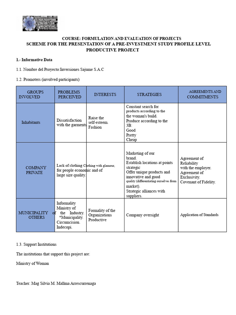 Productive Project Model | PDF | Profit (Economics) | Cost