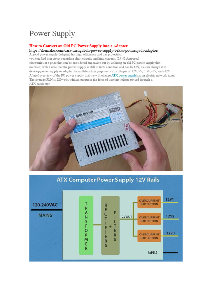 Power Supply | PDF | Power Supply | Capacitor