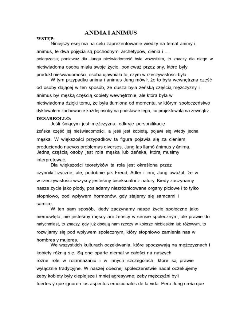 Anima I Animus | PDF