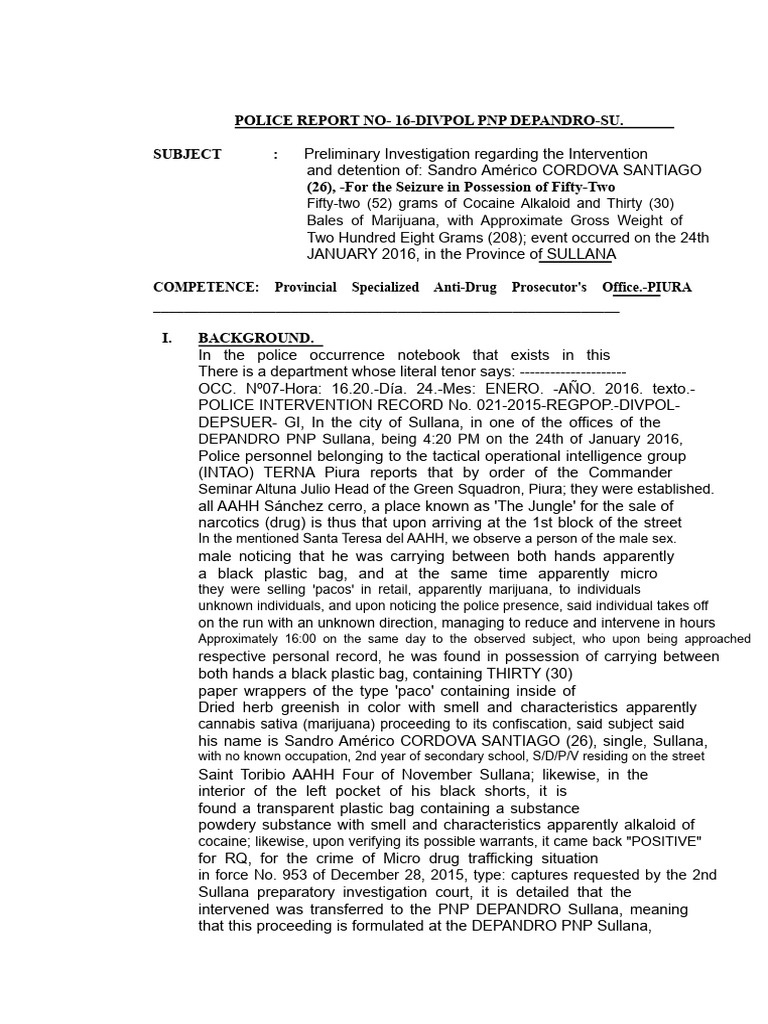 Police Report | PDF | Cannabis (Drug) | Criminal Defense Lawyer