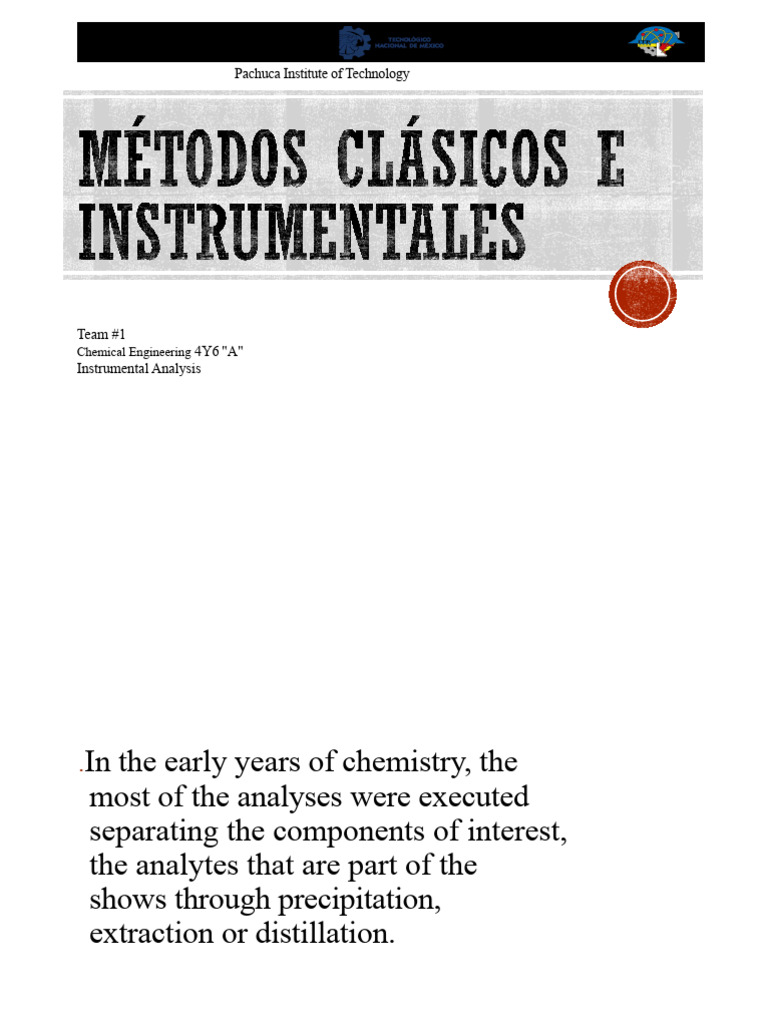 Instrumental and Classical Analysis Methods | PDF | Analytical ...