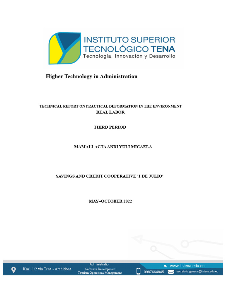 5 Report On Practical Training in The Real Work Environment | PDF | Data