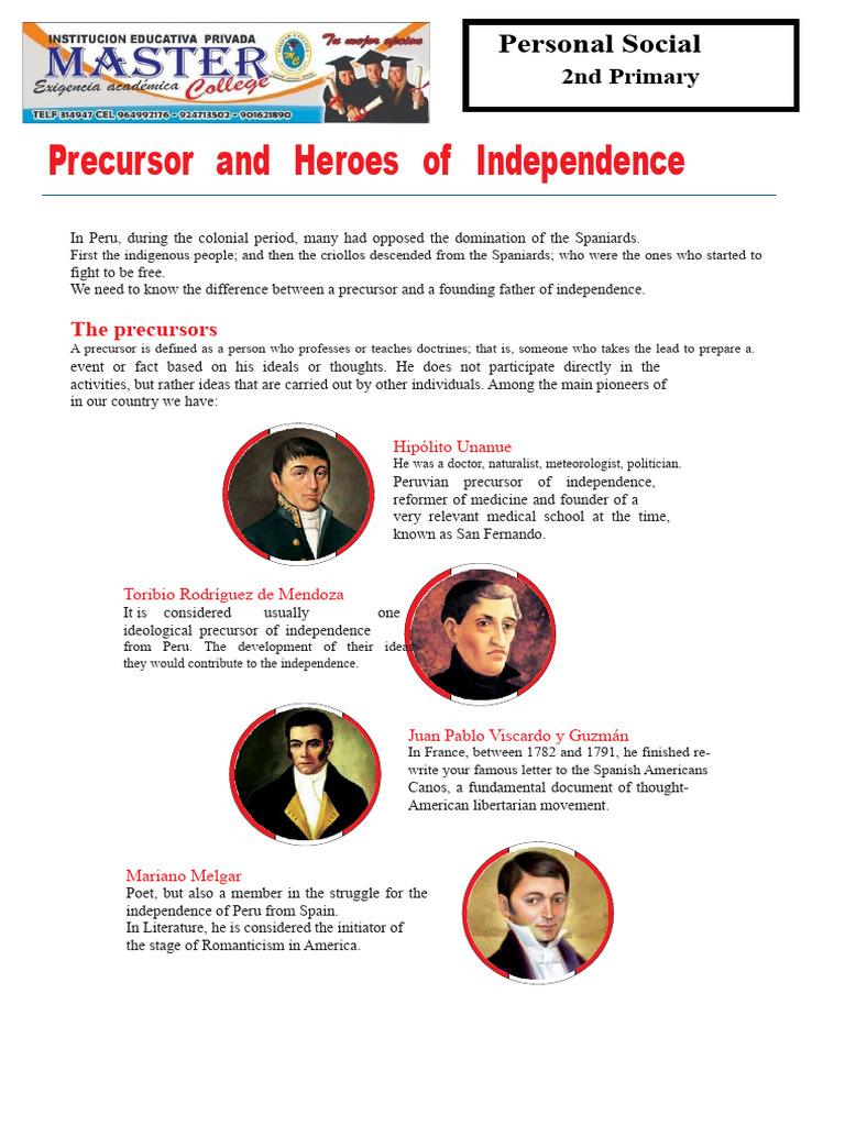 Predecessors and Heroes of Independence For Third Grade of Primary ...