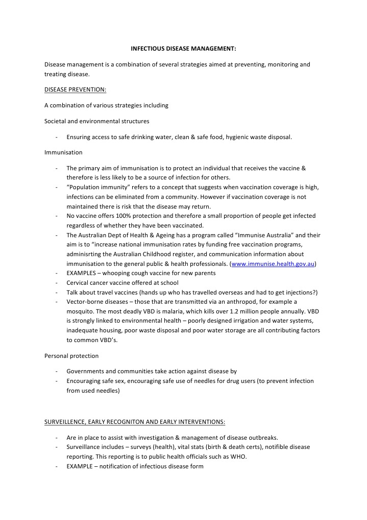 Infectious Disease Management Strategies | PDF | Infection Control ...