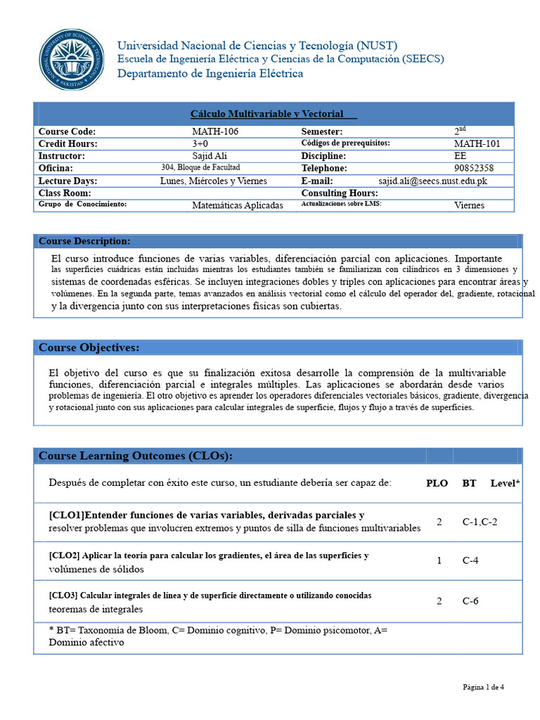 Cálculo Vectorial Multivariable (CLOs y PLOs) | PDF | Integral | Cálculo multivariable