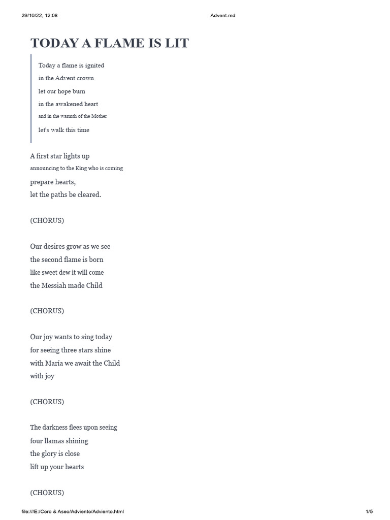 Chants For Advent | PDF | Advent | Jesus
