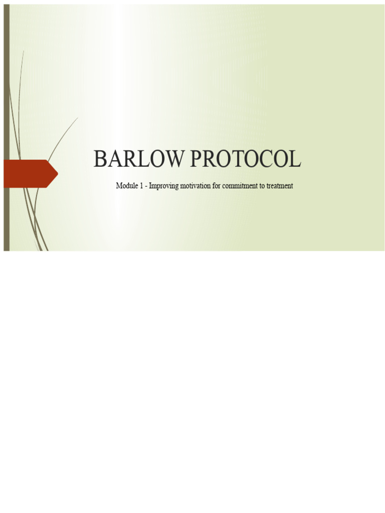 Barlow Protocol - Module 1 | PDF | Motivational | Motivation