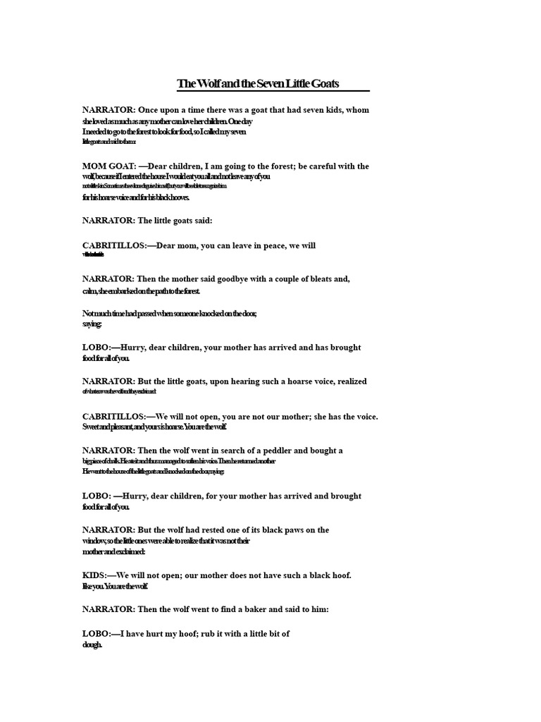 Wolf and Kids | PDF
