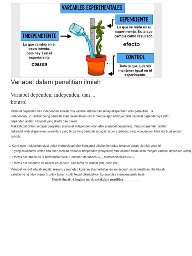 Memahami Variabel Penelitian Ilmiah | PDF