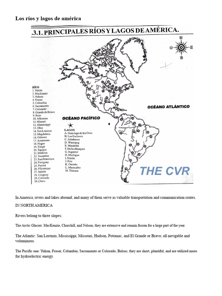 The rivers and lakes of America.docx | PDF | South America | Physical ...