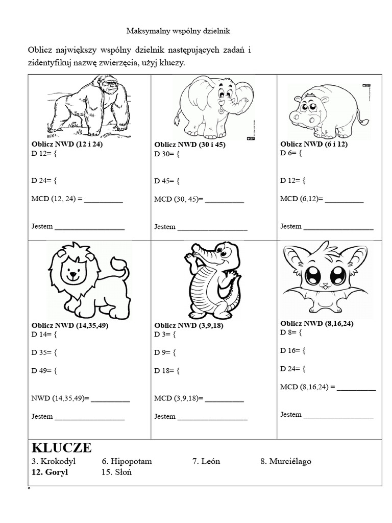 Oblicz NWD Z | PDF