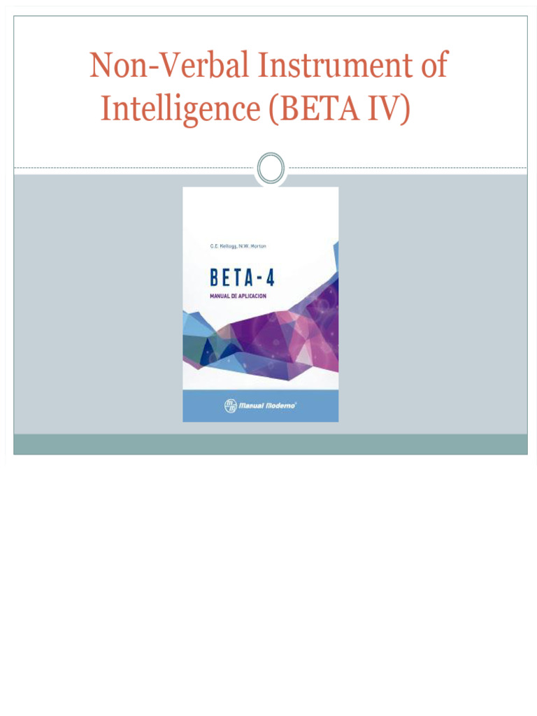 Expo Beta IV | PDF | Cognition