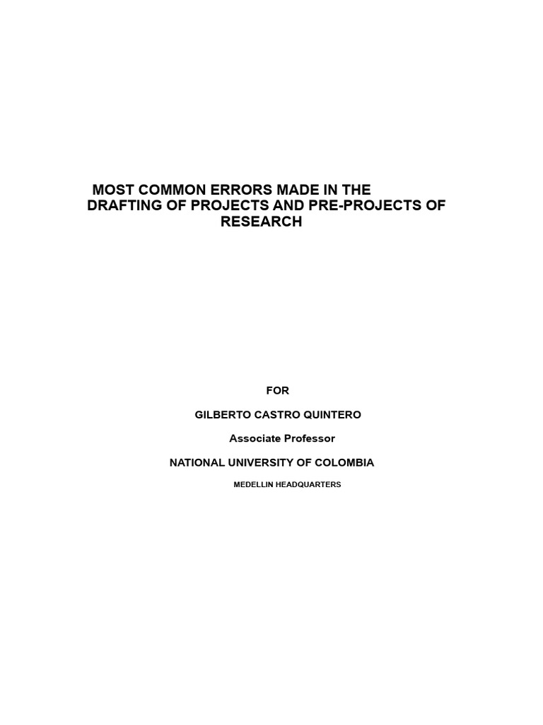 Most Common Errors in Thesis Writing | PDF | Measurement | Quantity
