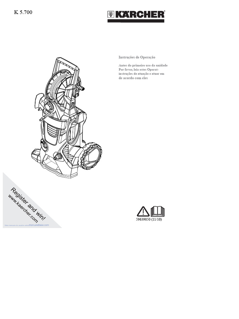 Manual Karcher K 5.700 | PDF | Pneu | Pressão