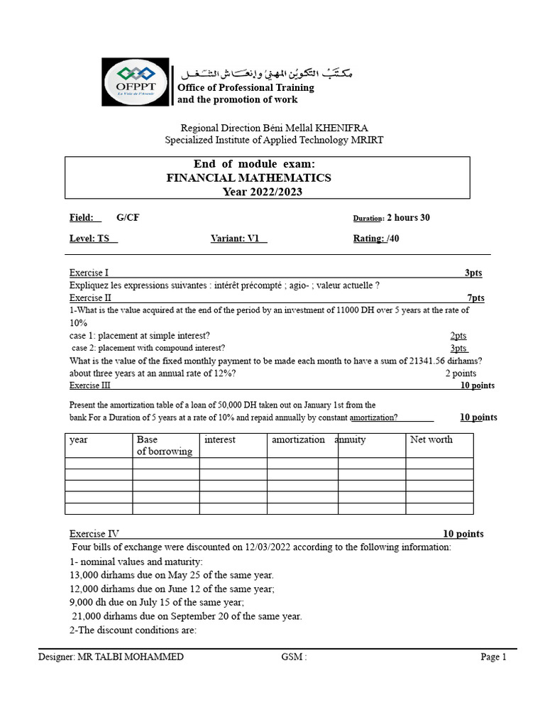 efm math fin 22 | PDF | Interest | Compound Interest