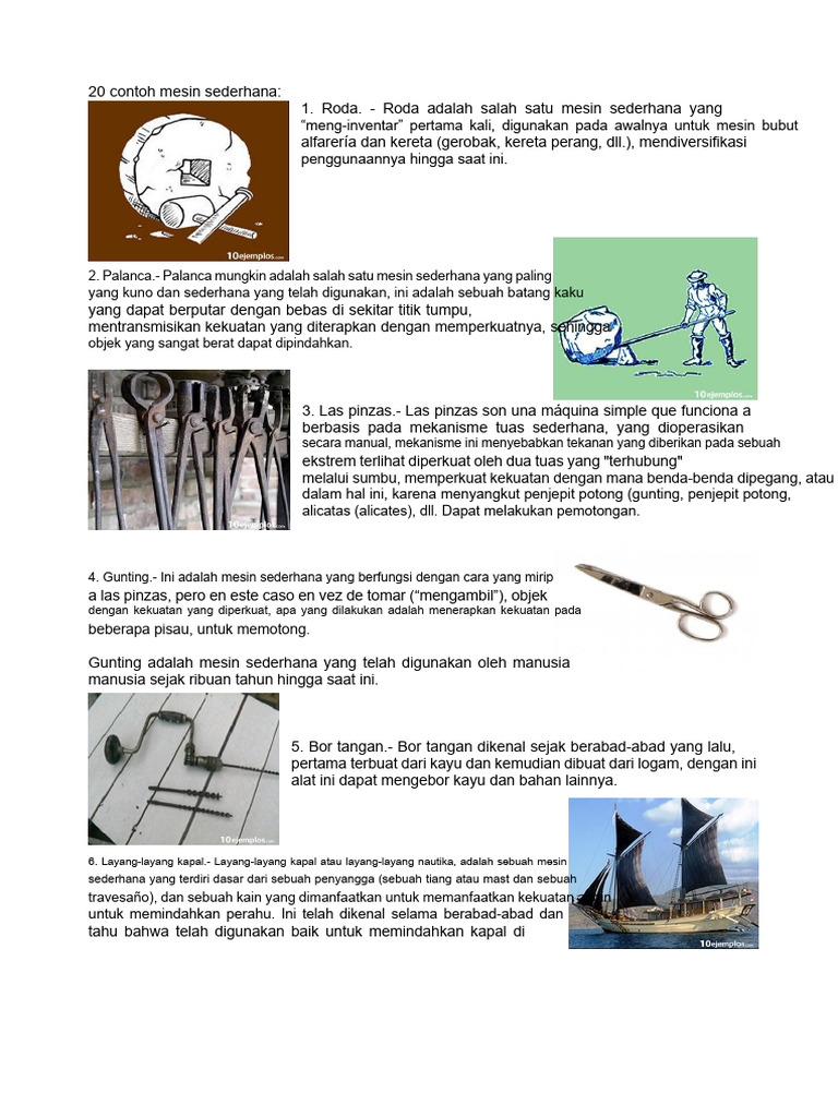 20 Contoh Mesin Sederhana | PDF