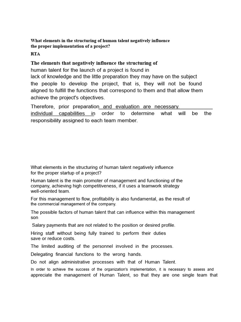 Forum Activity 3 Human Talent | PDF
