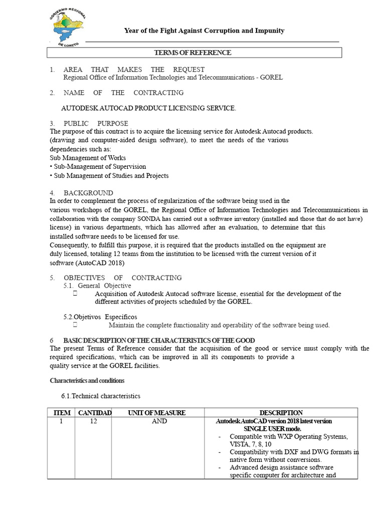 Autodesk AutoCAD Licensing Terms GOREL | PDF