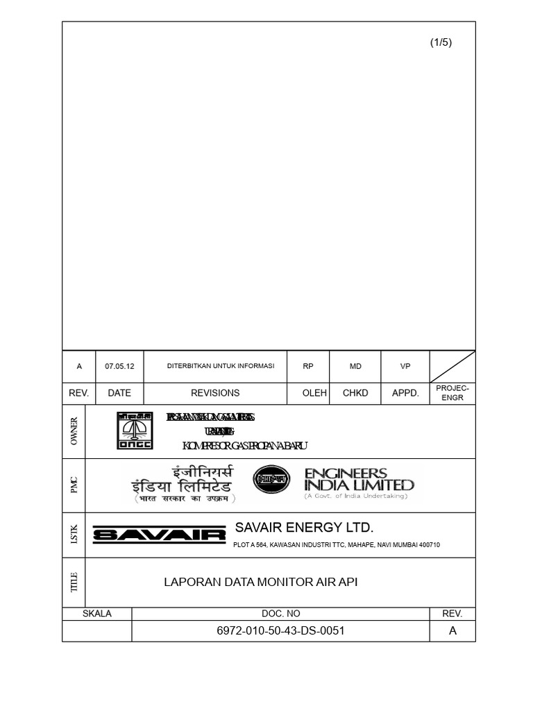 Data Sheet Monitor Air Api PDF | PDF