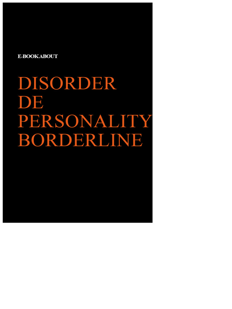 E-Book Borderline | PDF | Borderline Personality Disorder | Mental Disorder