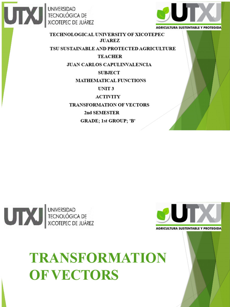 Vector Transformation | PDF | Linear Map | Vector Space