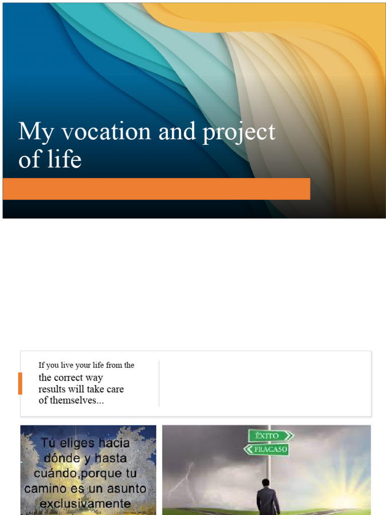 My Vocation and Life Project | PDF | Motivation | Motivational