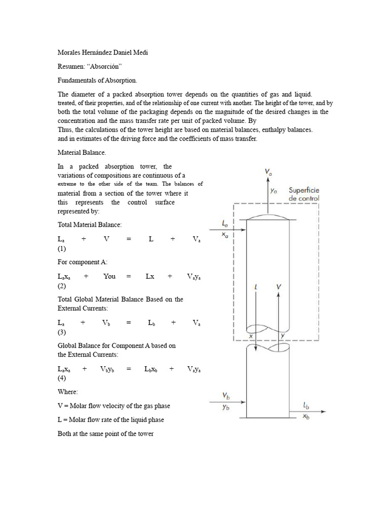 Packed Absorption Tower Design Guide | PDF | Gases | Chemical Equilibrium