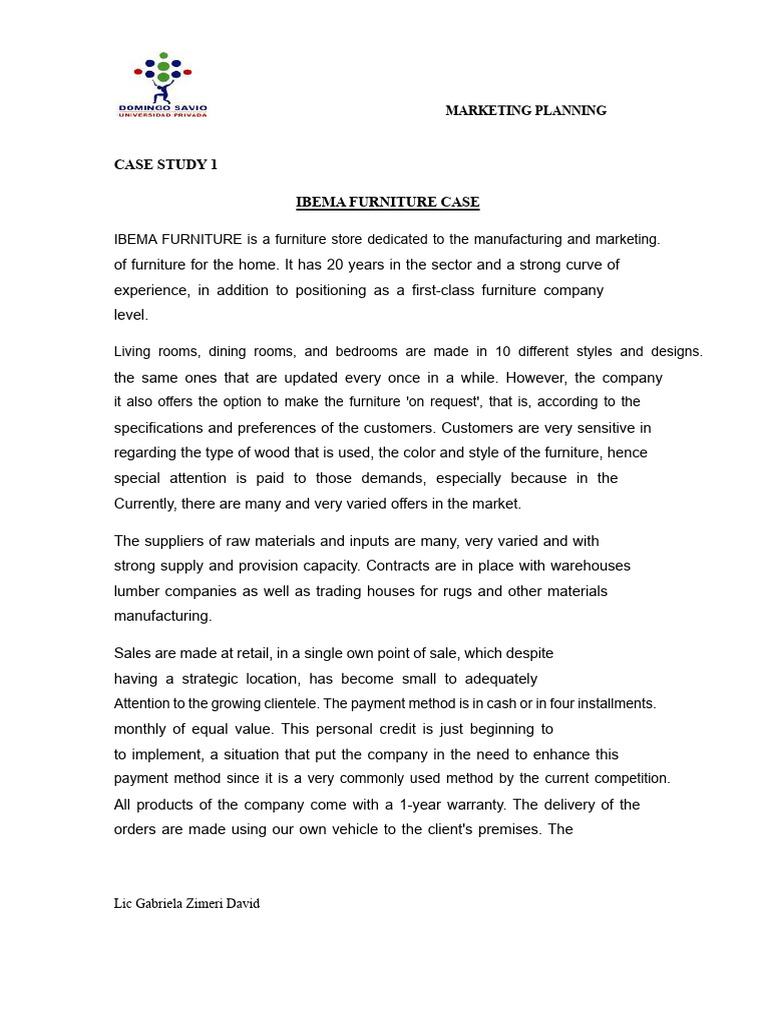 CASE 1 IBEMA (1) | PDF | Prices | Market (Economics)