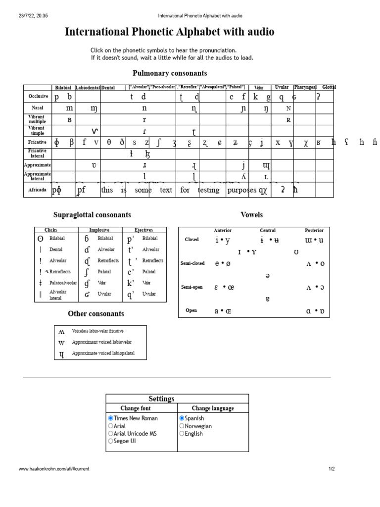 IPA Pronunciation Guide with Audio | PDF | Phonetics | Consonant