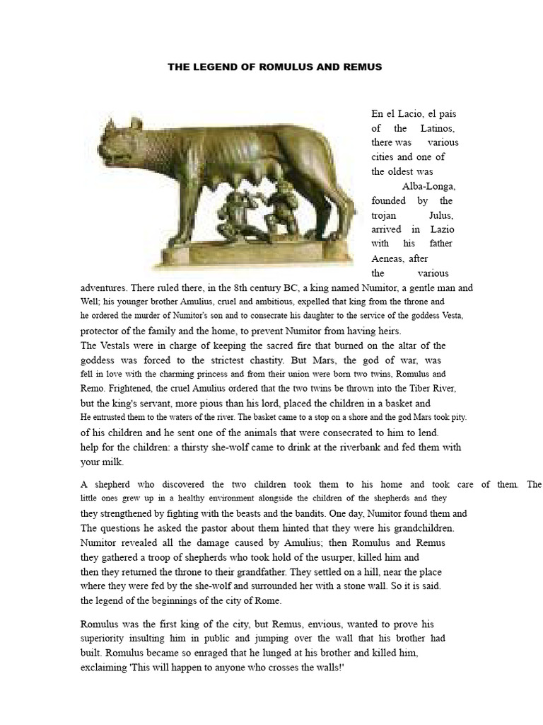 Romulus and Remus | PDF | Romulus And Remus | Roman Mythology