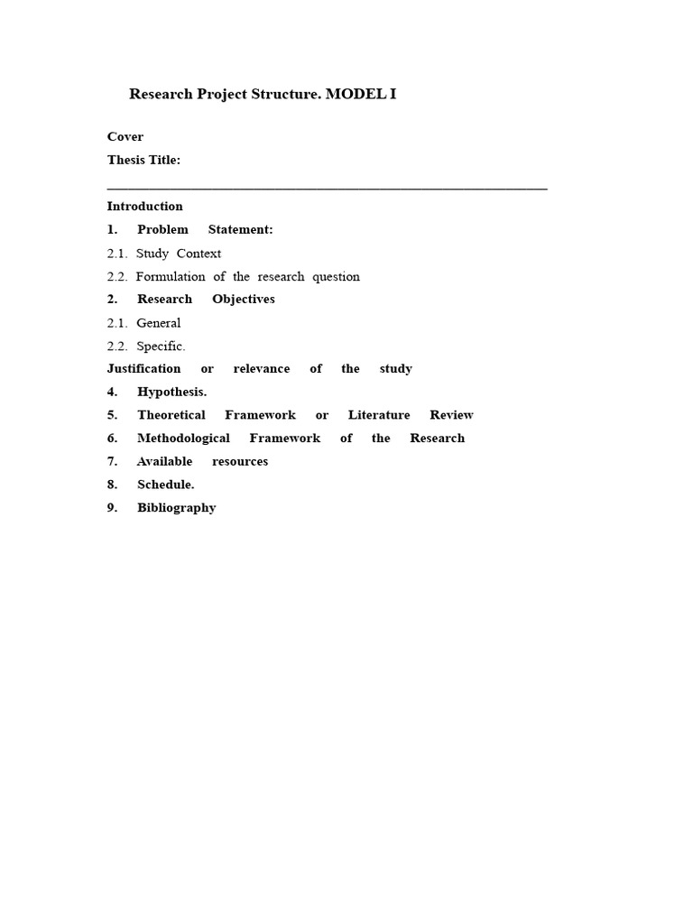 Structure of The Research Project | PDF