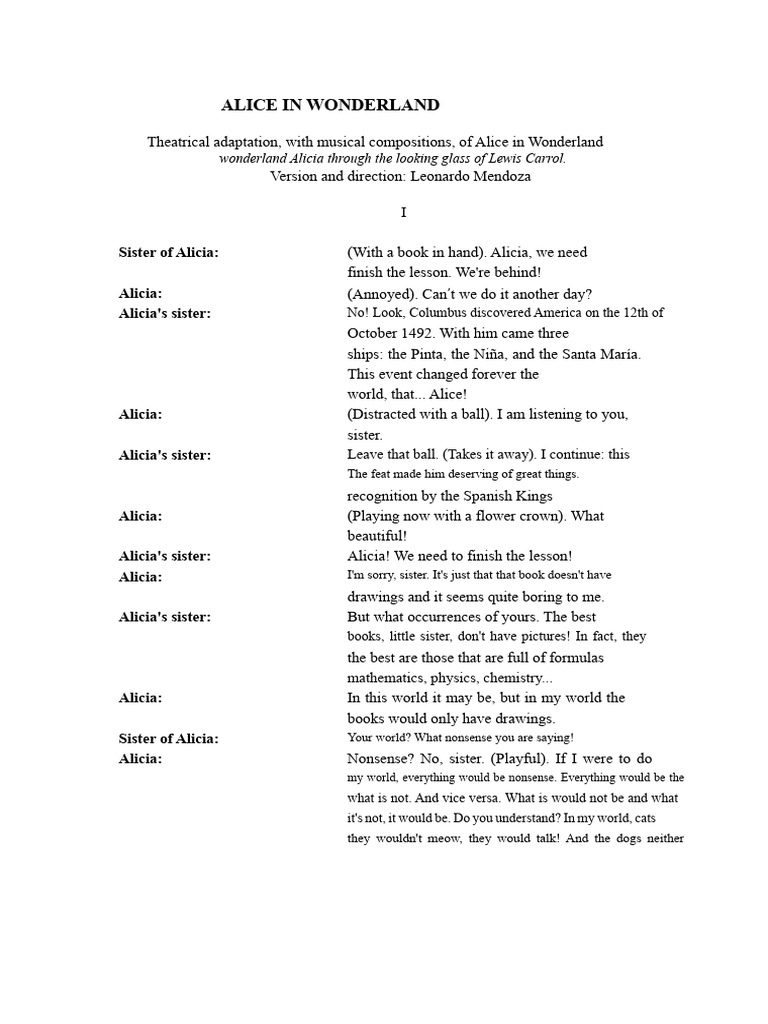 Alice in Wonderland | PDF | Alice (Alice's Adventures In Wonderland ...