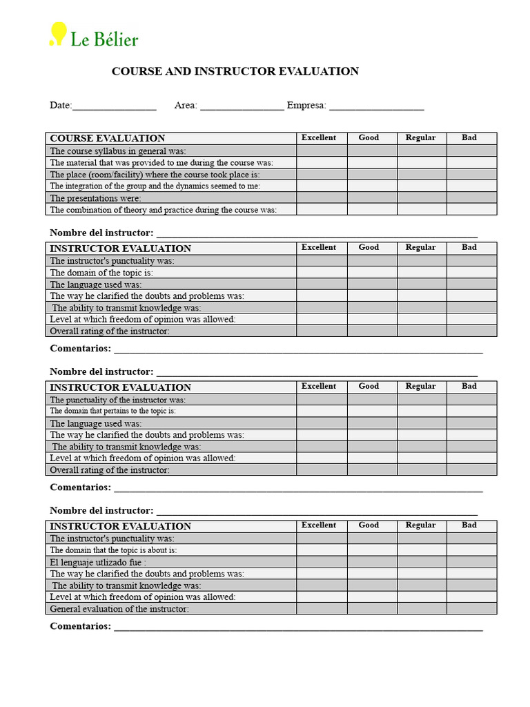 Course and Instructor Evaluation Induction | PDF | Cognition | Learning