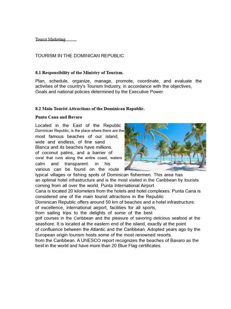 Final Project Tourism Marketing | PDF | Tourism | Dominican Republic