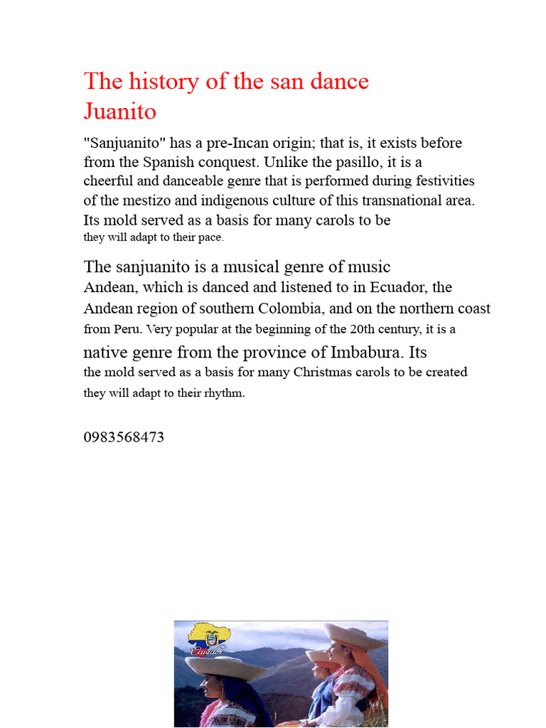 The Story of The San Juanito Dance | PDF