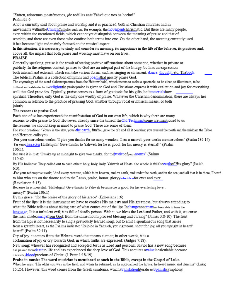 Differences between praise and worship | PDF | God | Worship