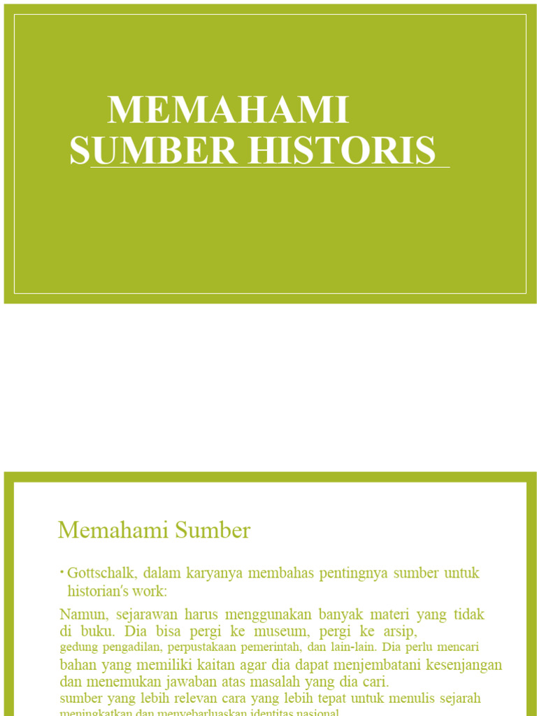 Sumber primer & sekunder sejarah | PDF