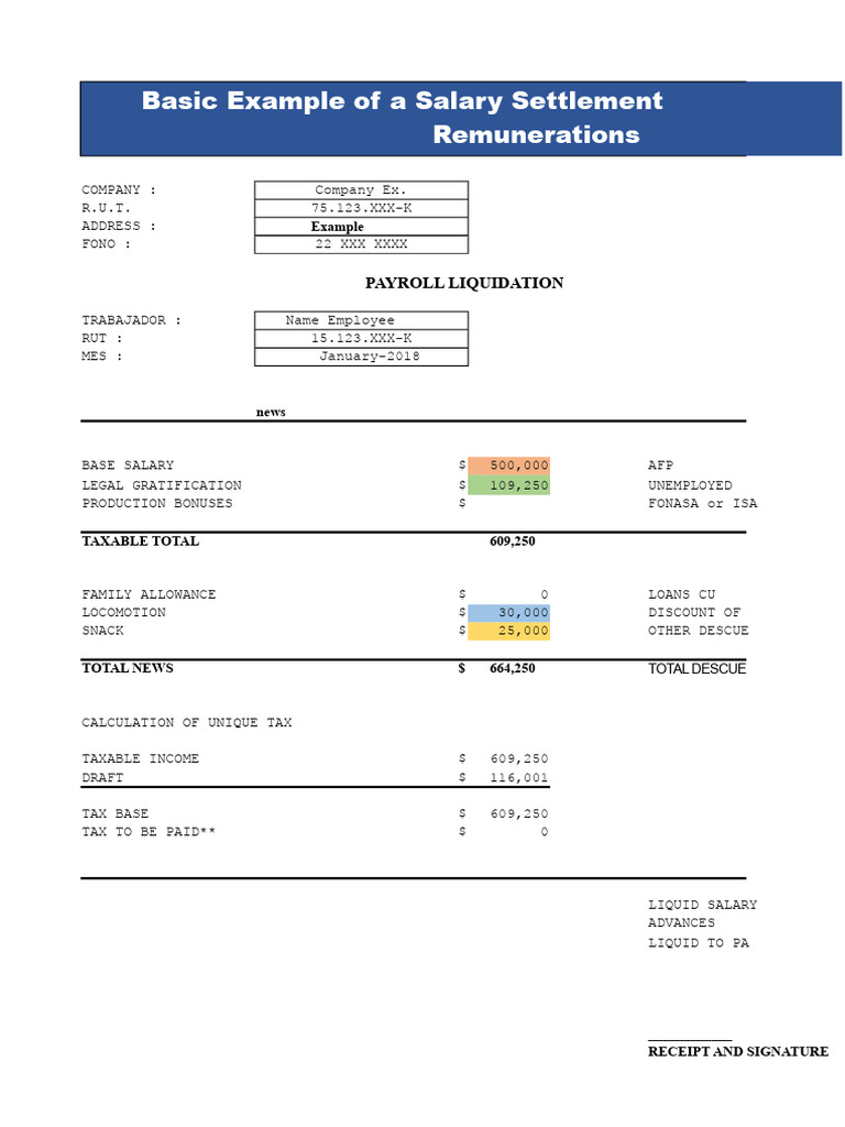 Salary Settlement Template NUBOX | PDF | Payroll | Taxes