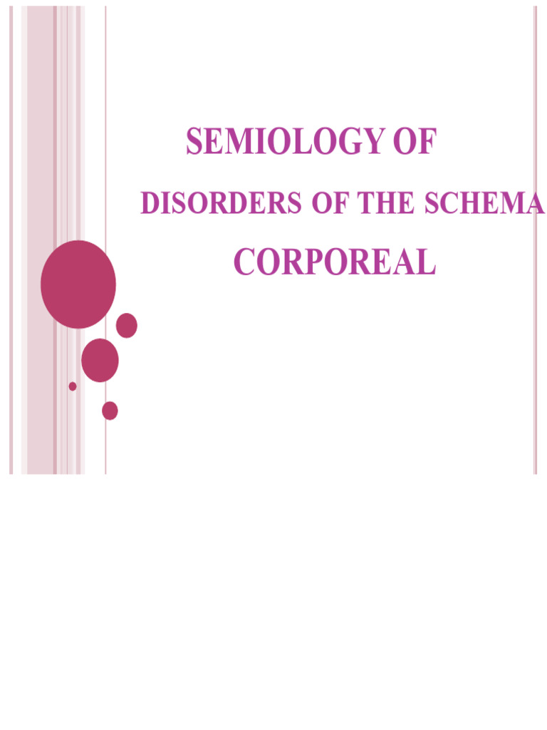 Body Schema Disorders Overview | PDF | Neuroscience | Nervous System
