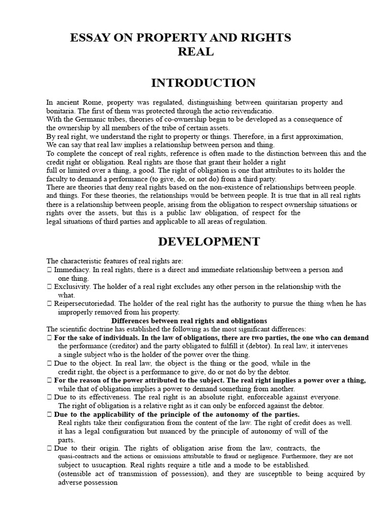 Understanding Real Rights and Property | PDF | Property | Ownership