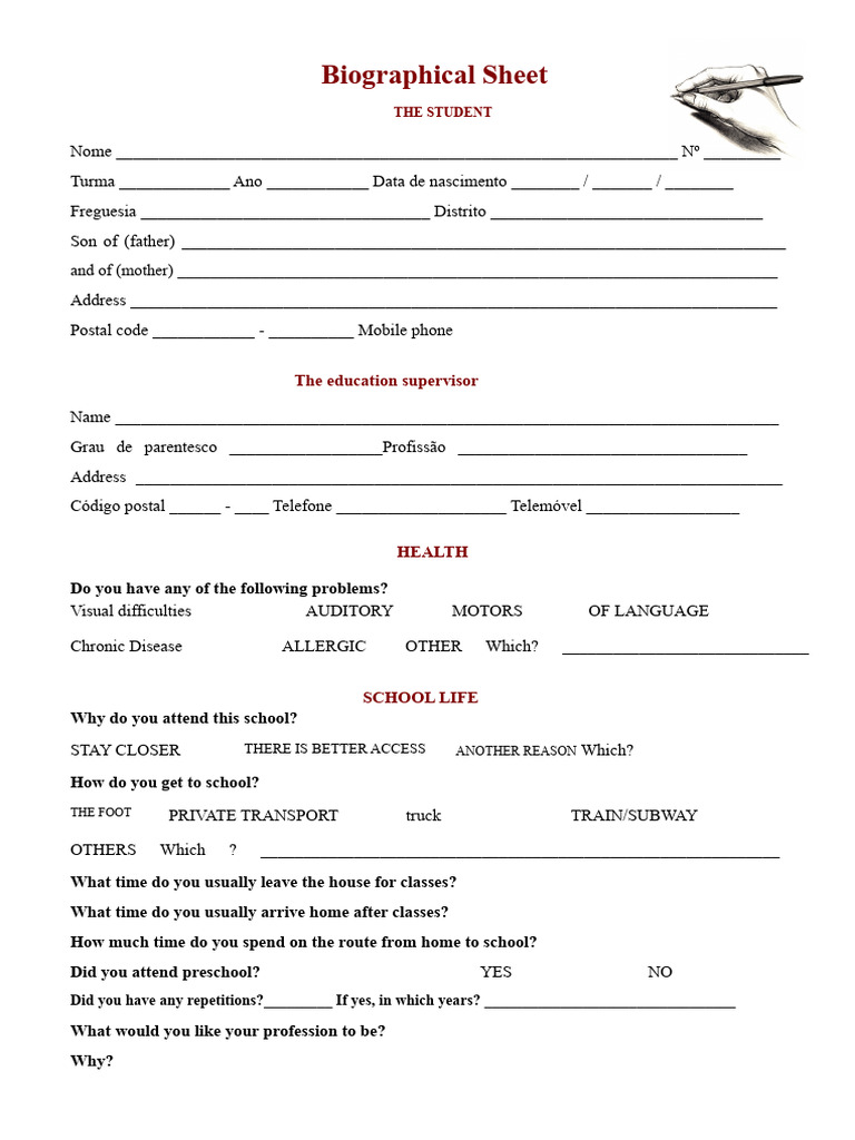 Biographical Sheet | PDF