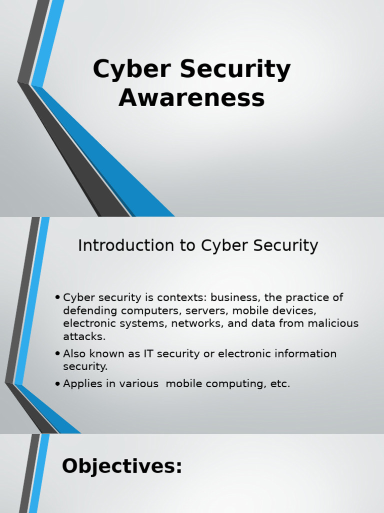 Cyber Security Awareness | PDF
