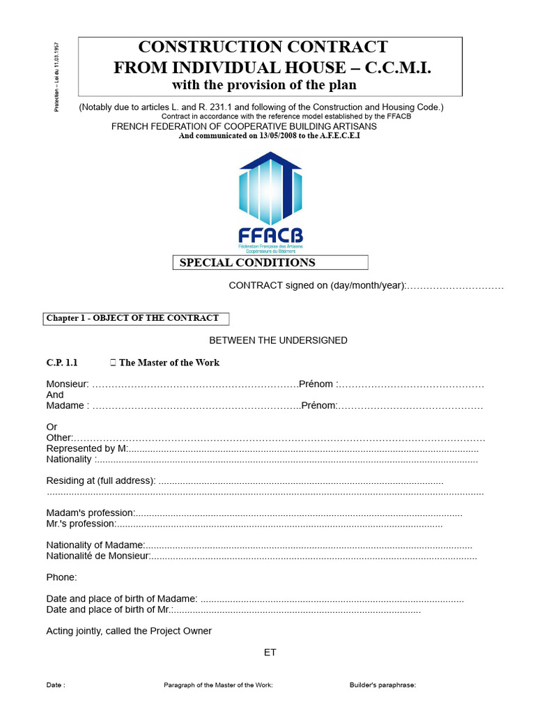 Construction Contract for Residential Project | PDF | Subcontractor ...