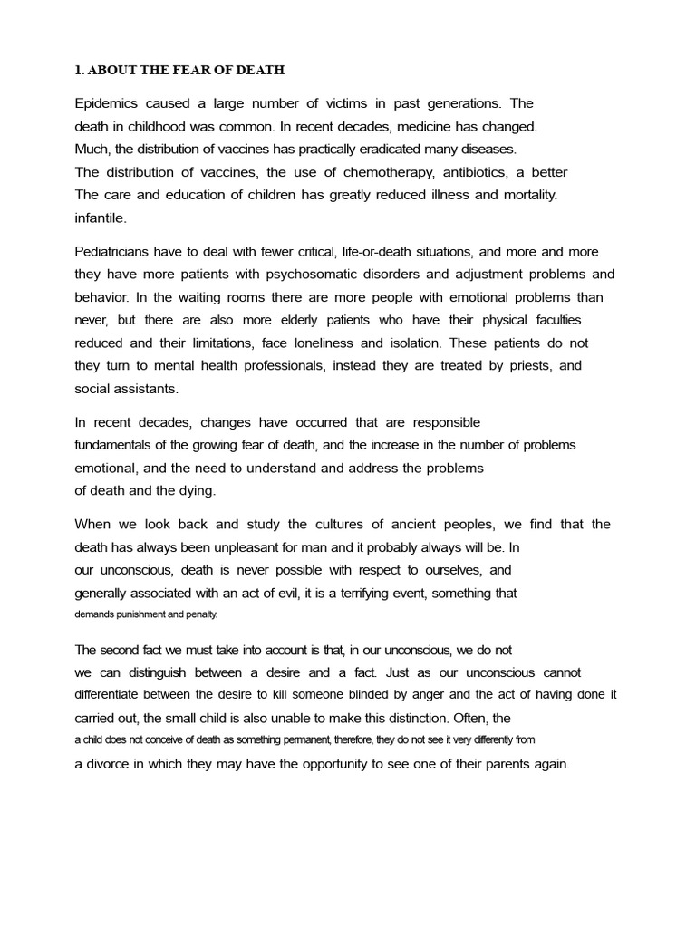 Summary About Death and the Dying | PDF | Anger | Death